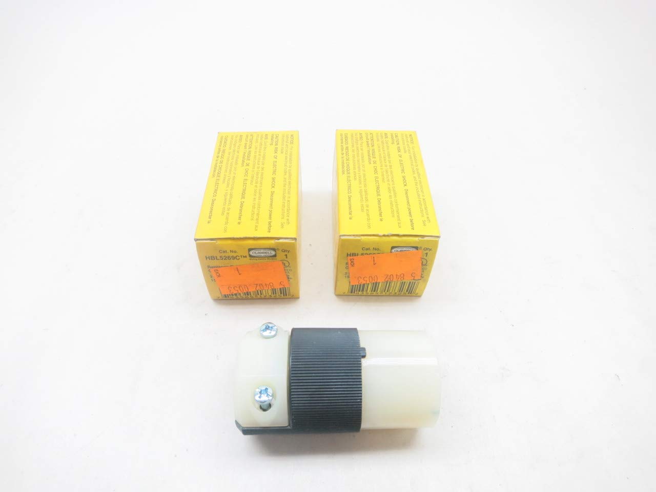 LOT of 2 HUBBELL HBL5269C Connector 2P 3W 15A 125V-AC: Amazon.com ...