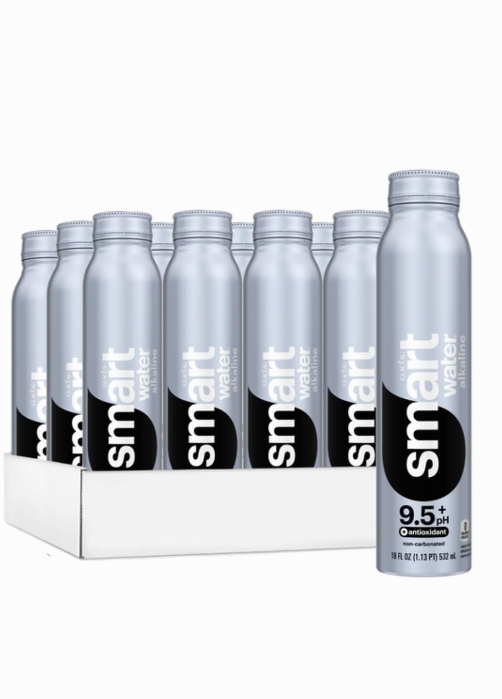 Snapklik.com : Glaceau Smartwater Aluminum Water Bottles, 18 Fl Oz (12 ...