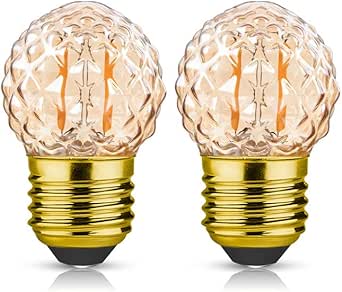 Grensk E26 Amber Small LED Light Bulbs,1W Small Edison Bulb,10 Watt ...