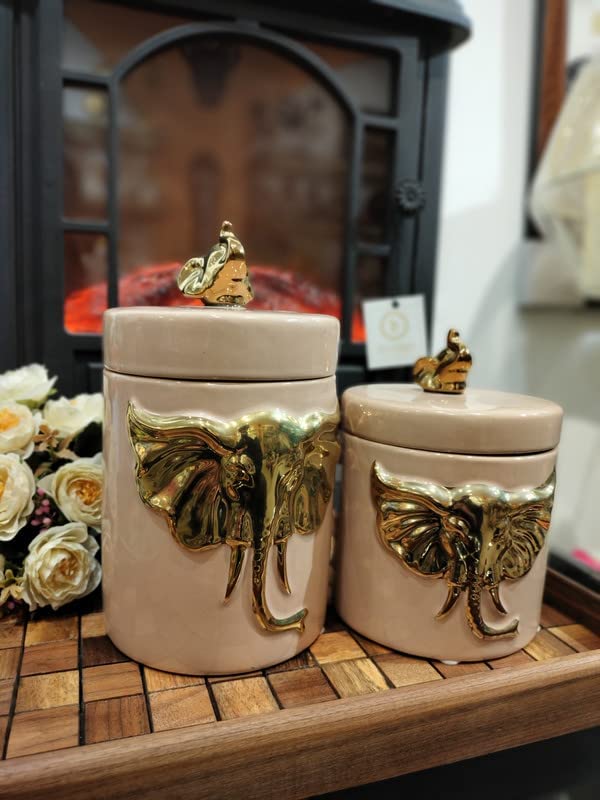 D'ORO HOME CONCEPTS Air tight containers - elephant - set of 2 Size ...