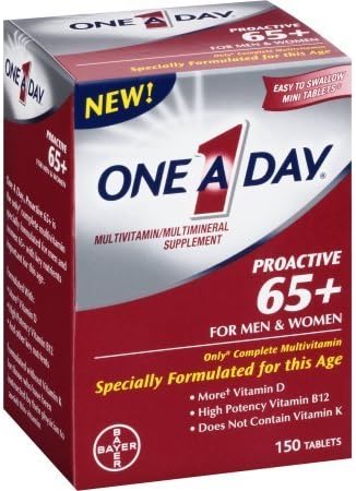 Amazon.com: One A Day Proactive 65 Plus Multivitamins, 150 Count ...