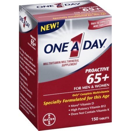 Amazon.com: One A Day Proactive 65 Plus Multivitamins, 150 Count : Health & Household