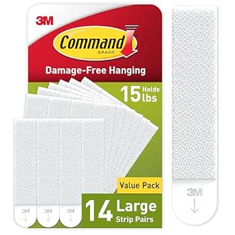 Command Picture Hanging Strips, Large, White, 14-Pairs, wood : Amazon ...