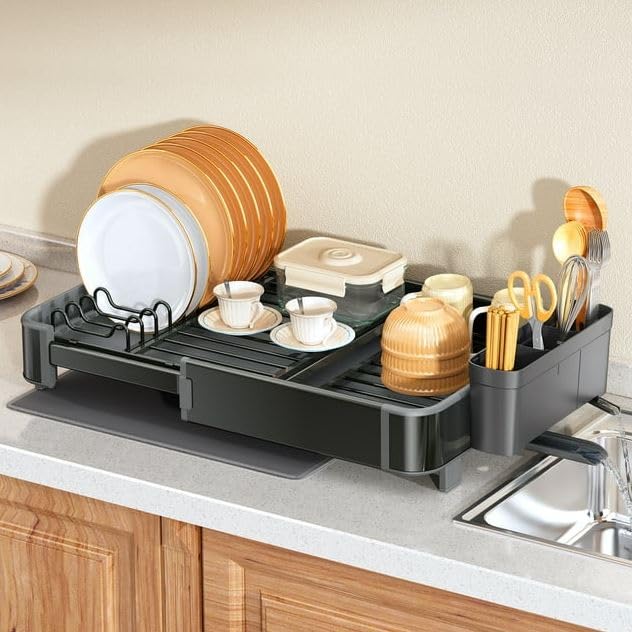 Buy Arcanine Dish Drying Rack, Expandable Aluminium Large Rack for ...