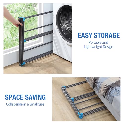 APEXCHASER Clothes Airer, 3-Tier Clothes Drying Rack, Collapsible ...