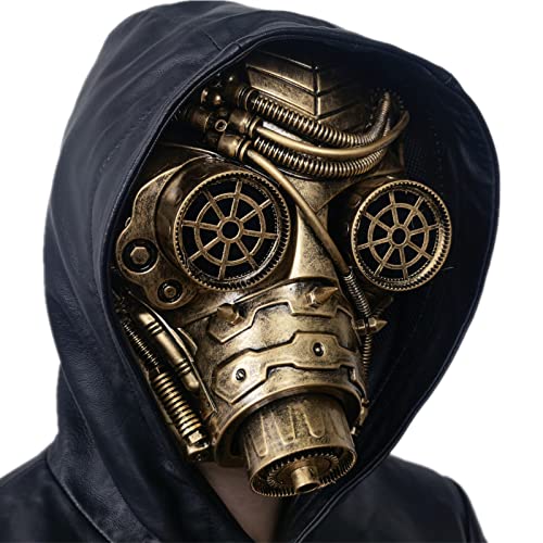 Steampunk Gothic Submarine Gas Mask,Gold Masquerade Mask For Halloween ...