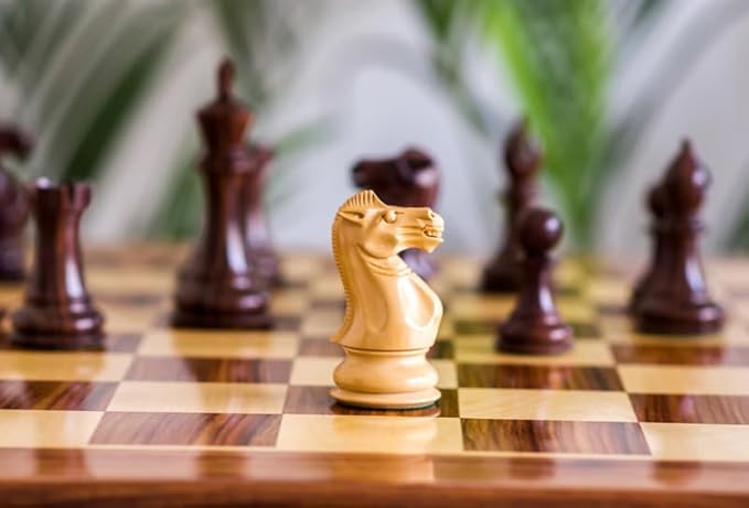 Buy Star Chess Set for Adults & Kids, King Height 4.0” Made in Rosewood ...