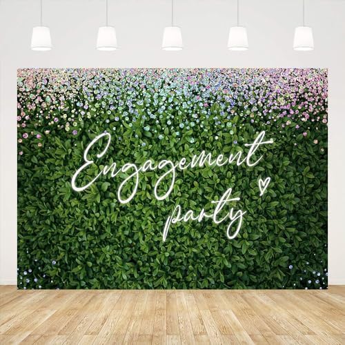 Amazon.com : Ticuenicoa 7x5ft Engagement Party Backdrop Greenery Bridal ...