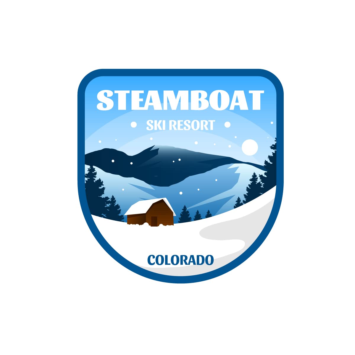 Amazon.com - Steamboat Ski Resort, 3 inch Sticker, S609 (Waterproof ...