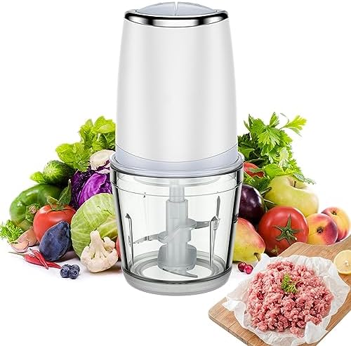 Amazon.com: 300W Food Processor with 600ML Glass Bowl, Mini Electric ...