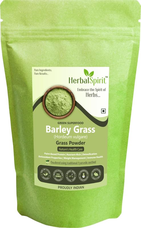 Herbal Spirit Barley Grass Powder Organic, 250gm | Barley Powder for ...