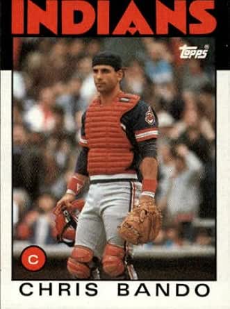 Amazon.com: 1986 Topps Baseball Card #594 Chris Bando : Collectibles ...