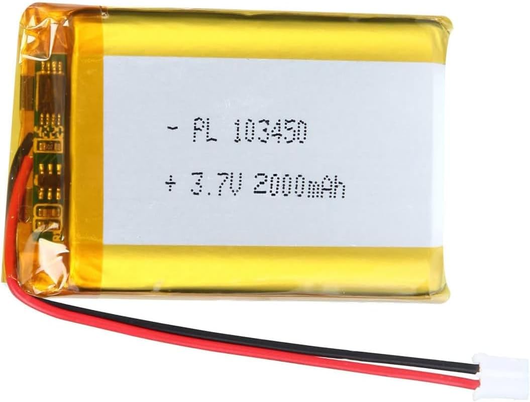 Amazon.com: Yunwa 103450 2000mAh LI-PO Rechargeable Battery with PH2 ...