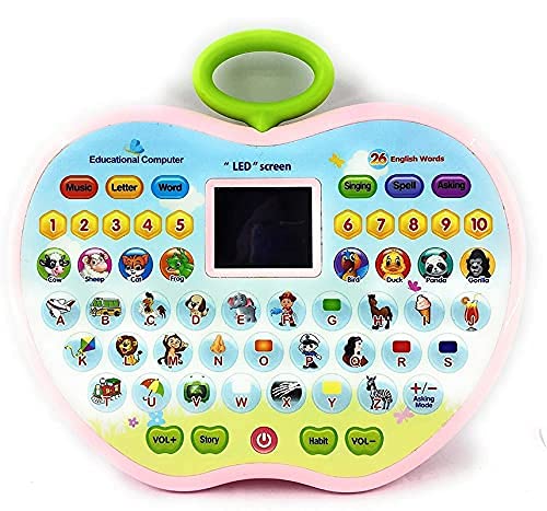 Buy Toytrends Educational Computer Mini Apple Shaped Laptop Toy with ...