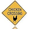 Amazon.com : Chicken Crossing 12" x 12" Funny Tin Road Sign Chicken ...