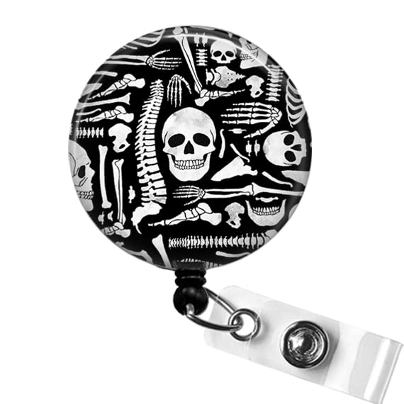 Amazon.com: Skeleton Badge Reel, Ortho Nurse Gift, Orthopedic RN Badge ...