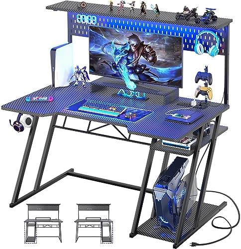 Amazon.com: armocity 2023 Upgrade Gaming Desk with Hutch, 48'' Magic ...