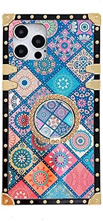 Amazon.com: YonMeet Rectangle Retro Blue Ray Phone Case for iPhone 13 ...