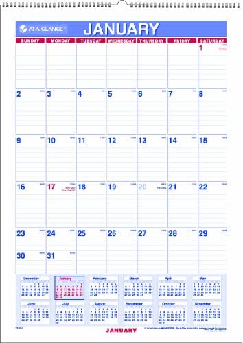 Amazon.com: AT-A-GLANCE 2014 Laminated Monthly Wall Calendar, 12 x 17 ...