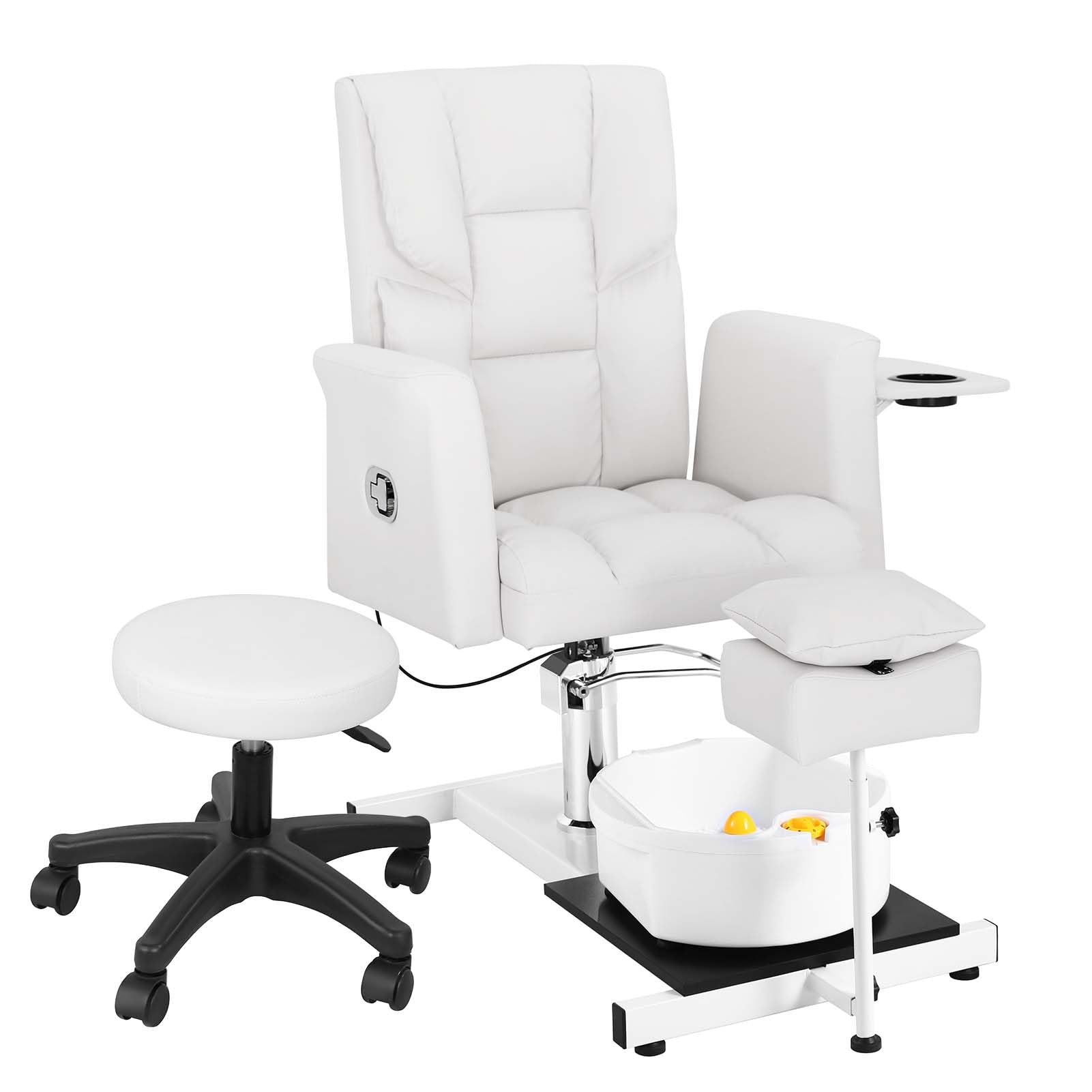 Amazon.com: FRATUNAR Pedicure Chair with Stool & Bubble Massage Foot ...