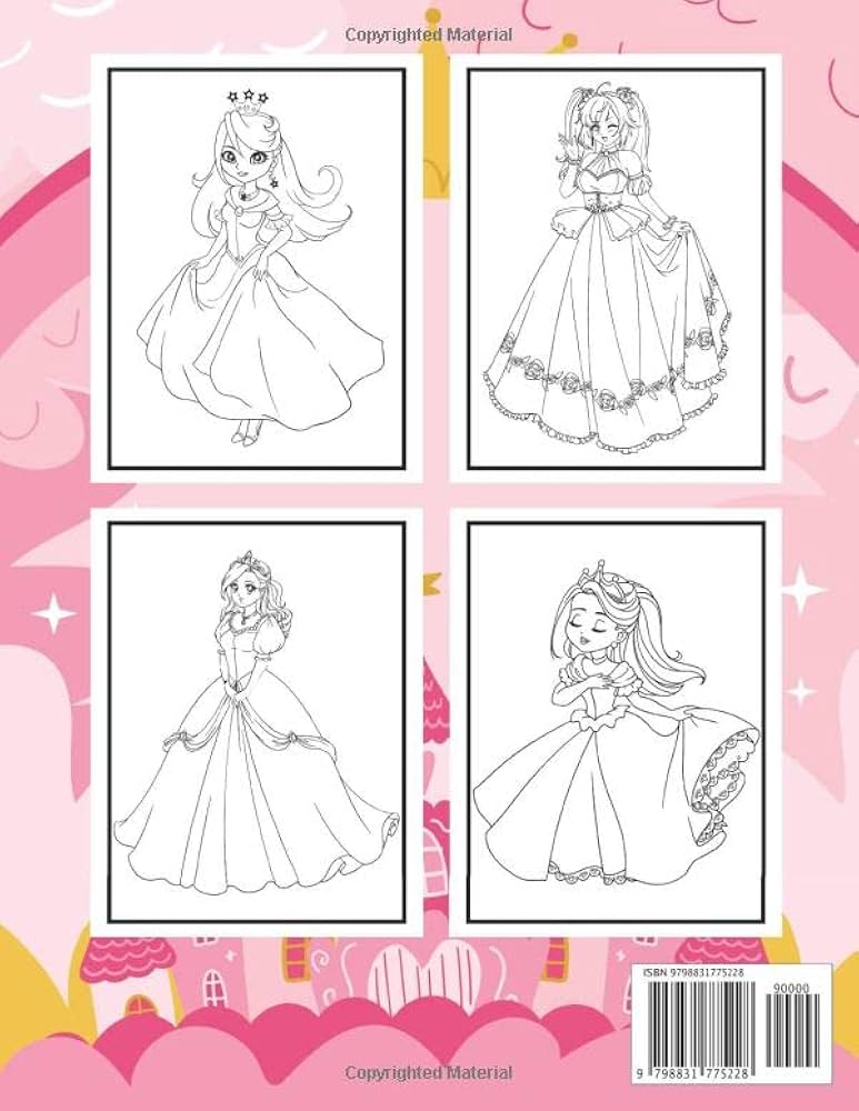 anime princess coloring pages