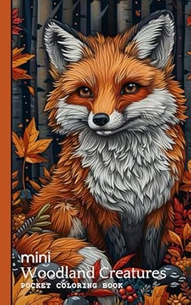 Amazon.com: Woodland Creatures, Pocket - Sized Mini Coloring Book ...