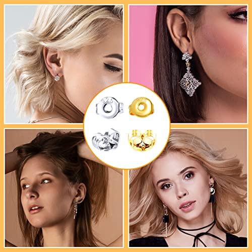 28Pcs Earring Backs, 14 Pairs Earring Backs for Studs Screw on Ear ...