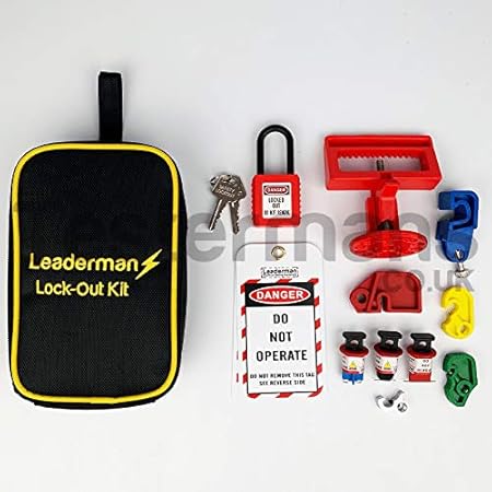 Leaderman Lock Out/Off MCB/RCD Isolation Kit 2 with Large MCB Lock LOI ...