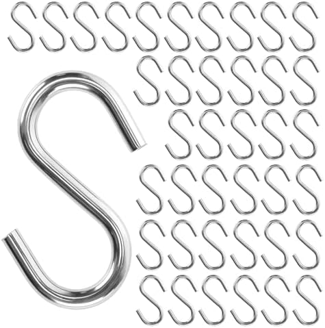 Amazon.com: ZEONHAK 40 PCS 2.3 Inch Small S Hooks, 304 Stainless Steel ...