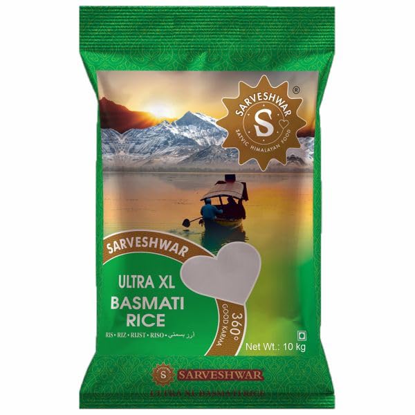 Sarveshwra Ultra XL Basmati Rice - Finest Aroma & Length (10kg) | Tasty ...