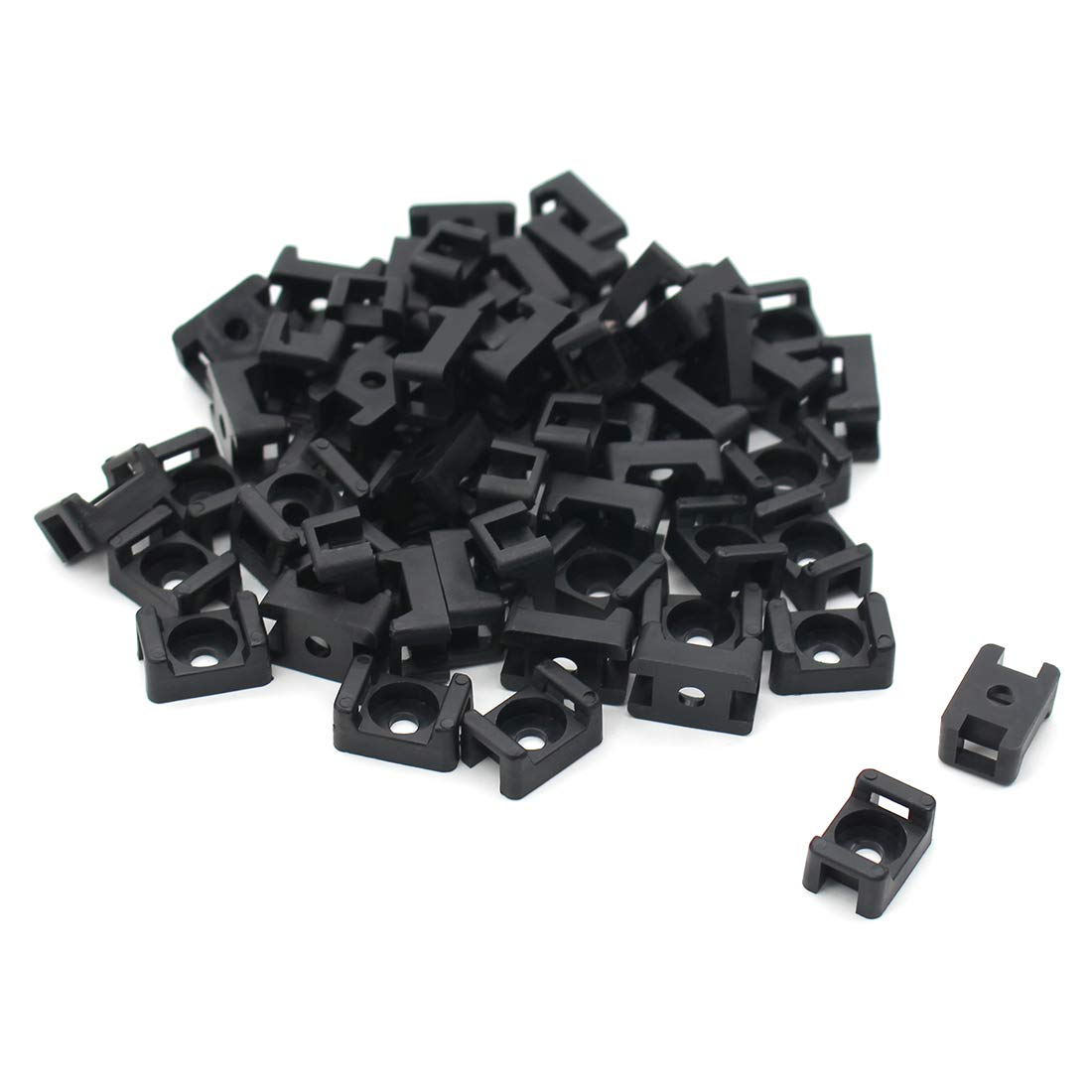 Amazon.com: (100 Of Pack) Black 4.5mm Cable Tie Mount Base Saddle Type ...