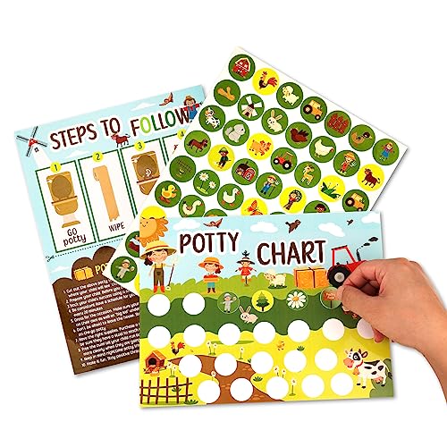 Potty Training Chart, Cute Potty Training Sticker Chart for Toddlers ...