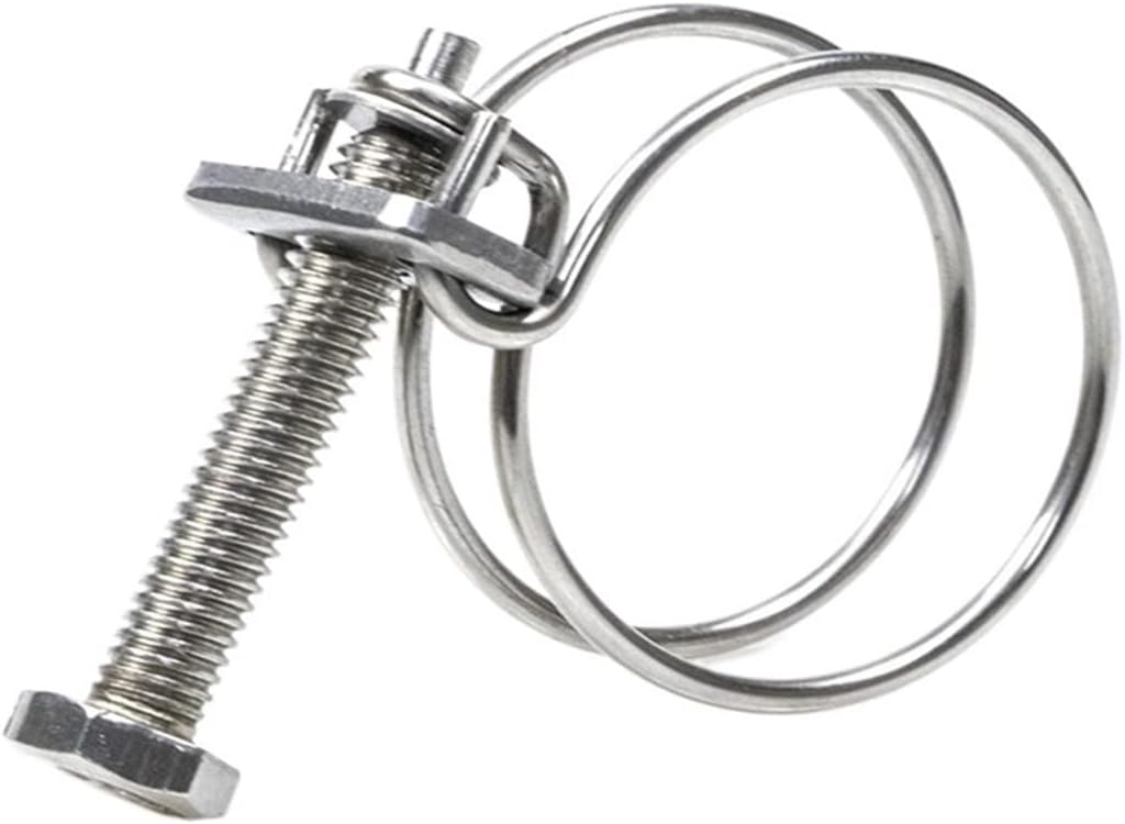 Amazon.com: BELLAY 1/5pcs 304 Stainless Steel Hose Clamps Double Wire ...