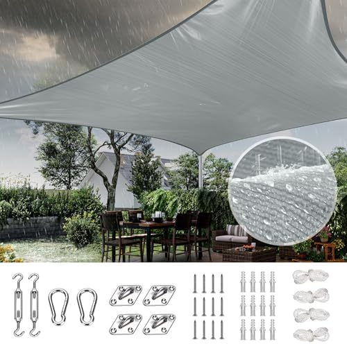 Amazon.com : Quictent 20x16 ft Waterproof Sun Shade Sail for Patios ...