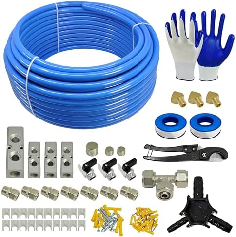 Gasoray Compressed Air Line Kit, 1/2 inch x 100 Feet, HDPE-Aluminum ...