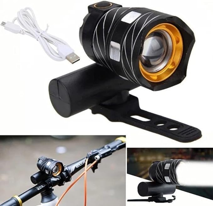 Amazon.com : LED Mountain Cycle Head Light Waterproof Rechargeable ...