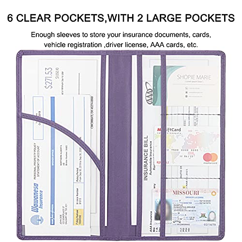 Snapklik.com : Car Registration And Insurance Holder, Premium Leather ...