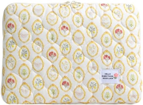 jingyuKJ Quilted Laptop Sleeve Cute Laptop Case Coquette Puffy Laptop ...