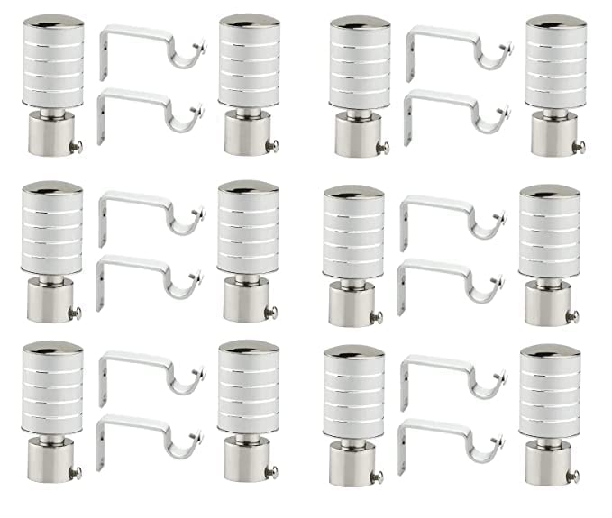 Buy RK Stainless Steel Curtain Bracket Finials Heavy Support Parda ...
