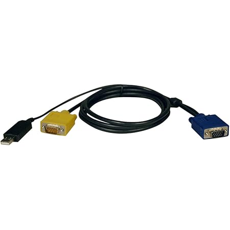 Amazon.com: Tripp Lite USB/PS2 Combo Cable Kit (2-in-1) KVM Kit ...
