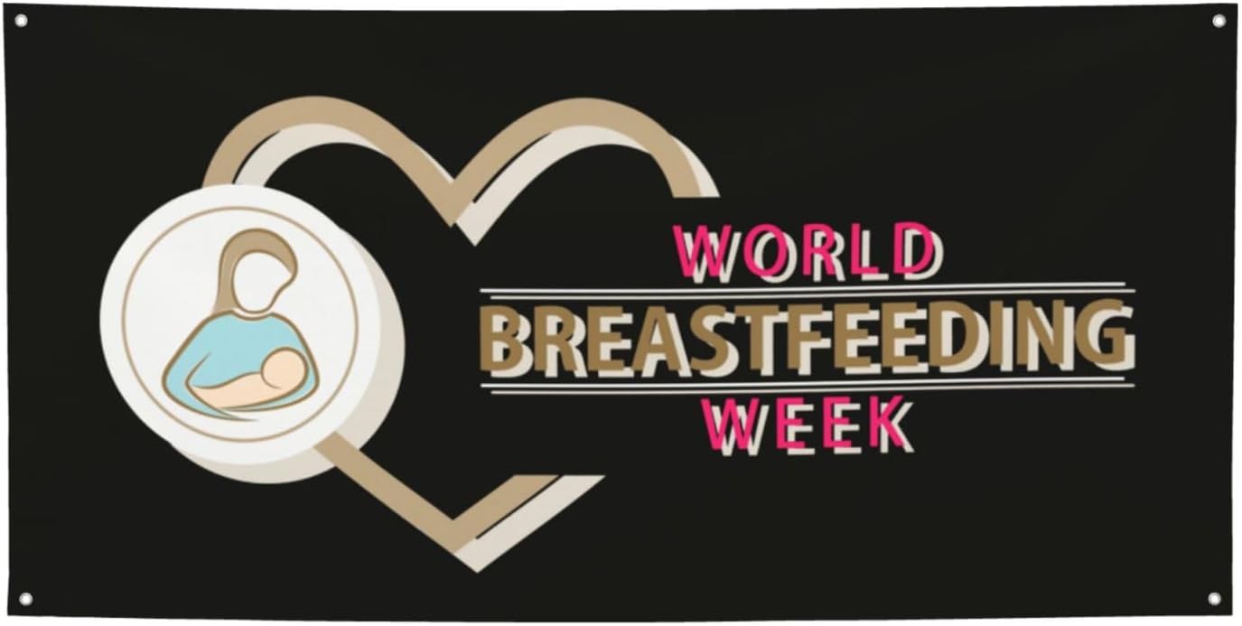 Amazon.com: World Breastfeeding Week Breast Milk Awareness Banner ...