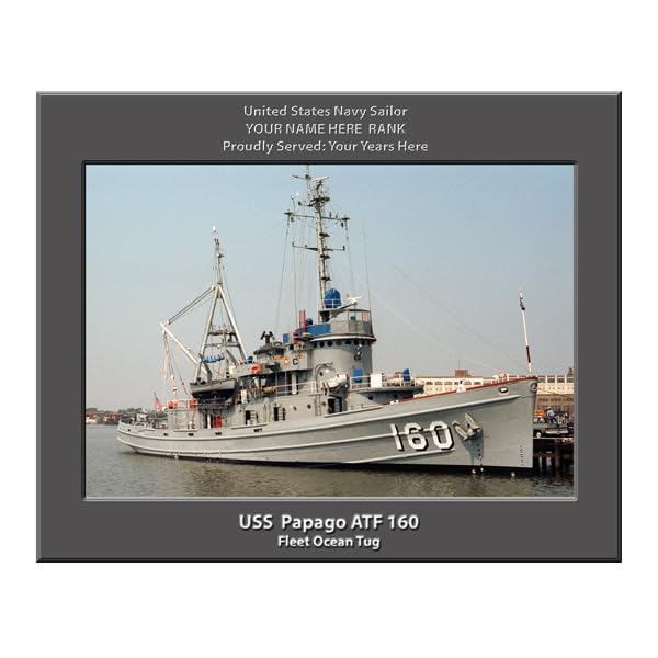 Amazon.com: USS Papago ATF-160 Personalized United States Navy Ship ...