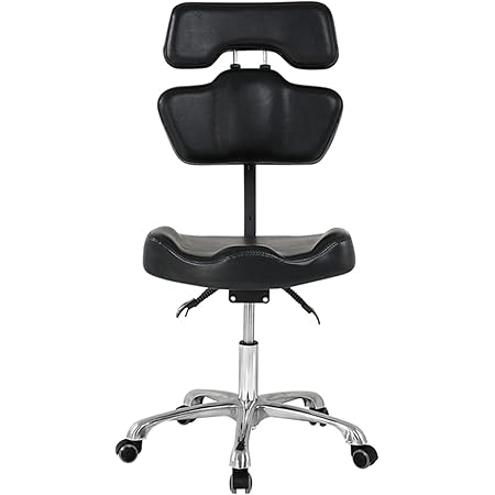 Amazon.com: TATARTIST Tattoo Artist Chair Saddle Stool Chair with Back ...