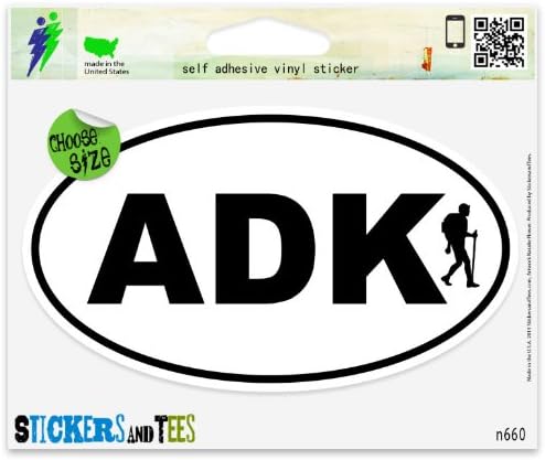 Amazon.com - Adirondack ADK Hiker Oval Vinyl Car Bumper Window Sticker ...