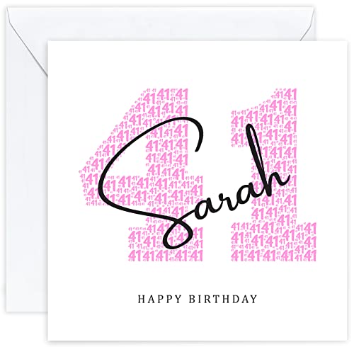 Personalised 41st Birthday Card - Forty First Birthday Card for Forty ...
