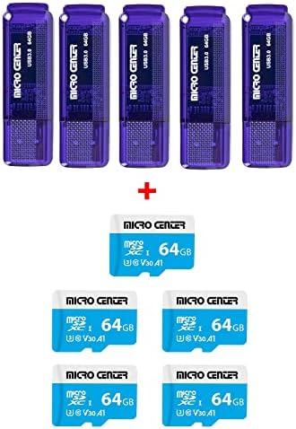 Amazon.com: Micro Center SuperSpeed 5 Pack 64GB USB 3.0 Flash Drive+5 ...