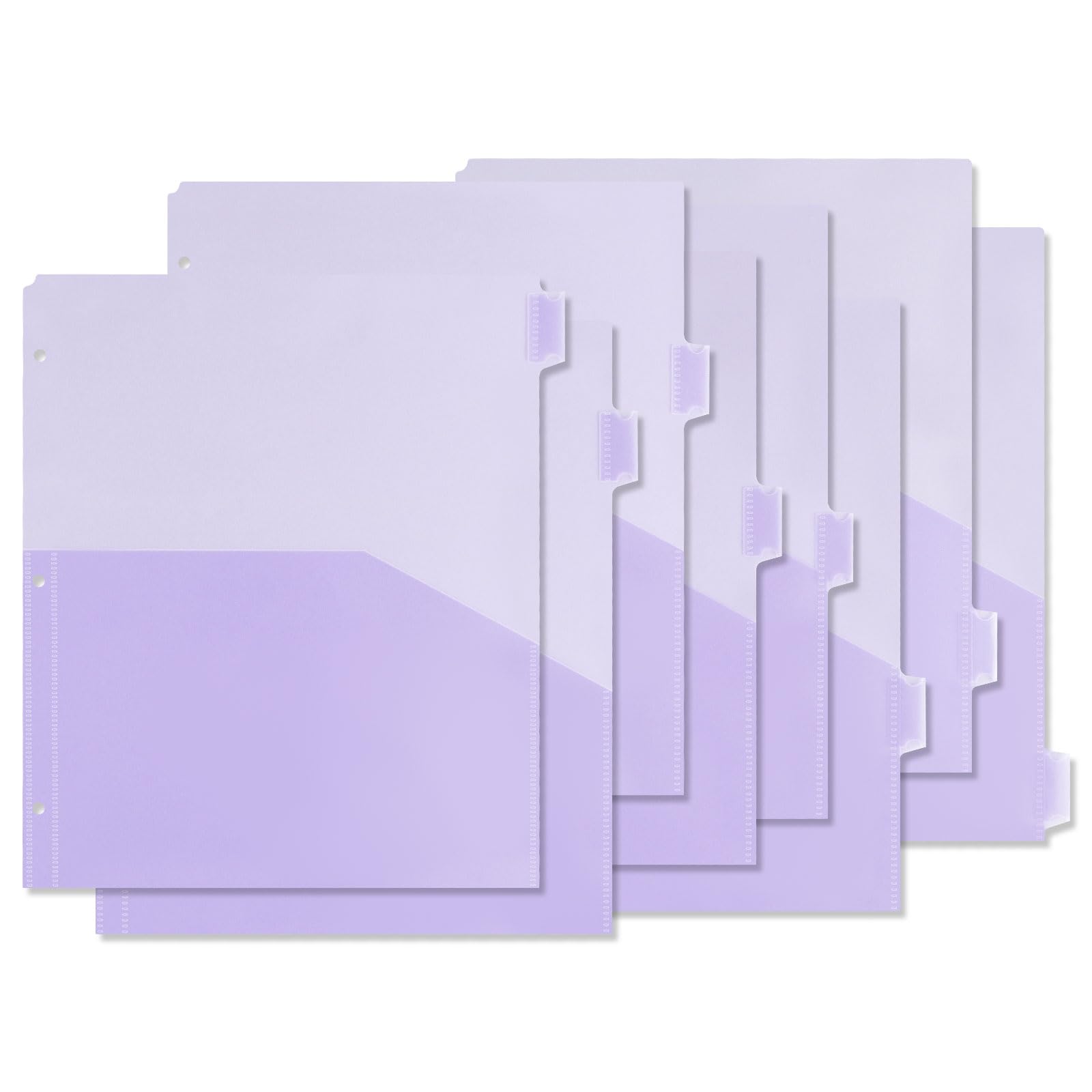 Snapklik.com : Koqye A4 Dividers For 3 Ring Binder, 8-Tab Purple Folder ...