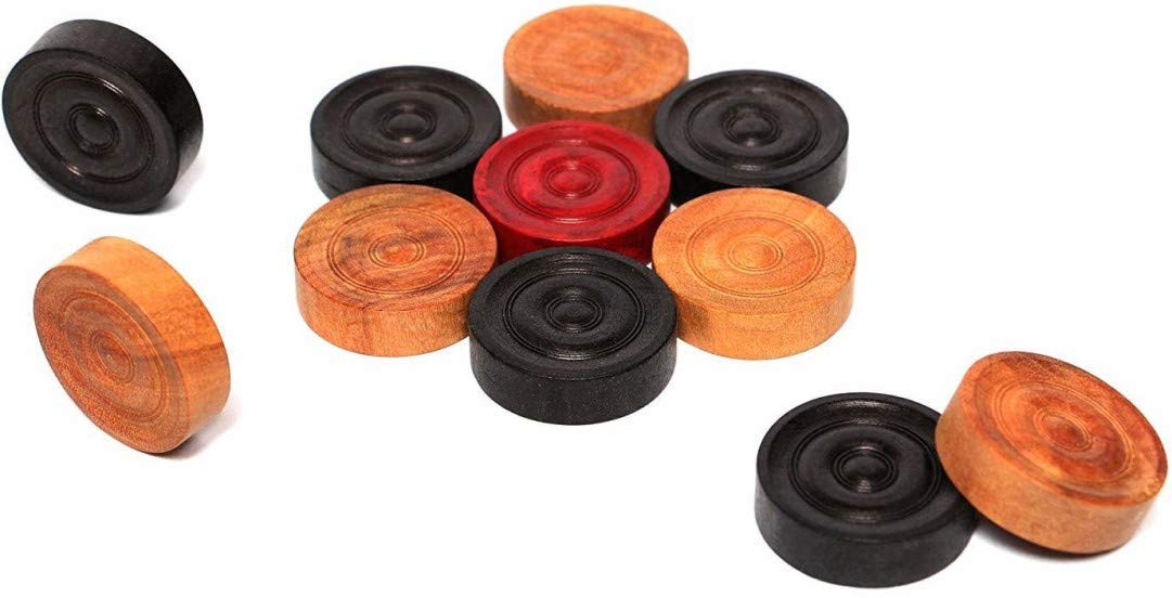 Buy Muqeem Art Palace Wooden Carrom Coins All Types of Carrom Board ...