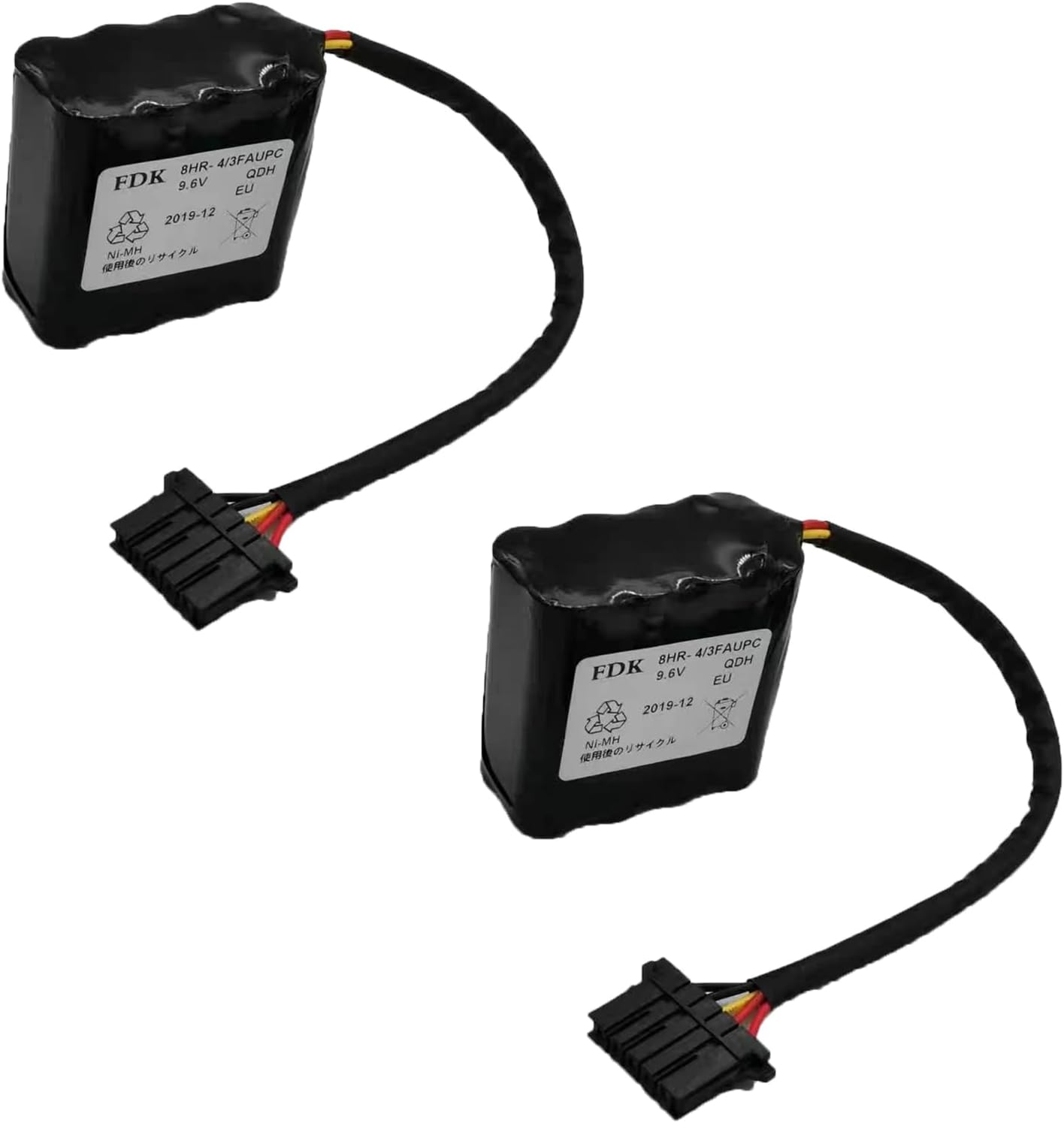 Amazon.com: 【2 Pack】 8HR-4/3FAUPC Battery 9.6V 4500mAh for FDK ...