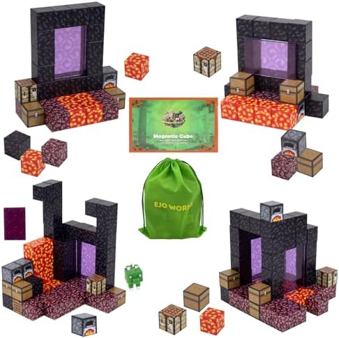 Ejo World 32-Piece Premium Magnetic Building Blocks-Magic Portal Set ...